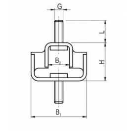 Double U Shear Mount - Double U Shear Mount - Anti Vibration